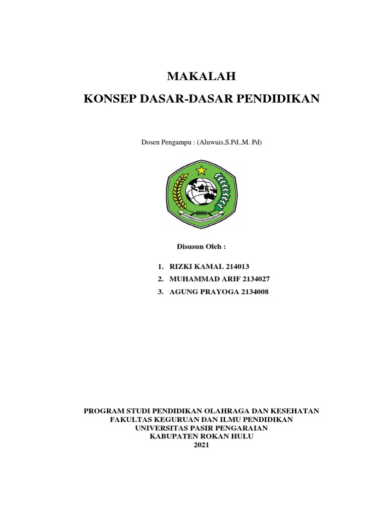 Makalah Dasar Dasar Pendidikan | PDF