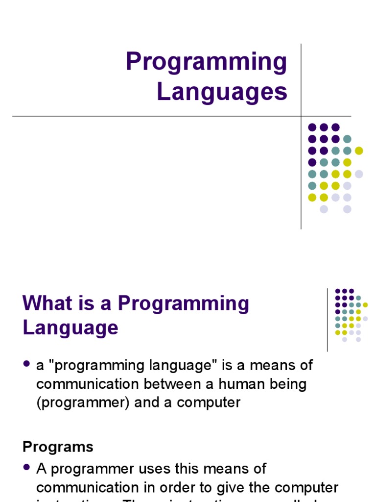 Programming Languages | PDF | Computer Programming | Assembly Language