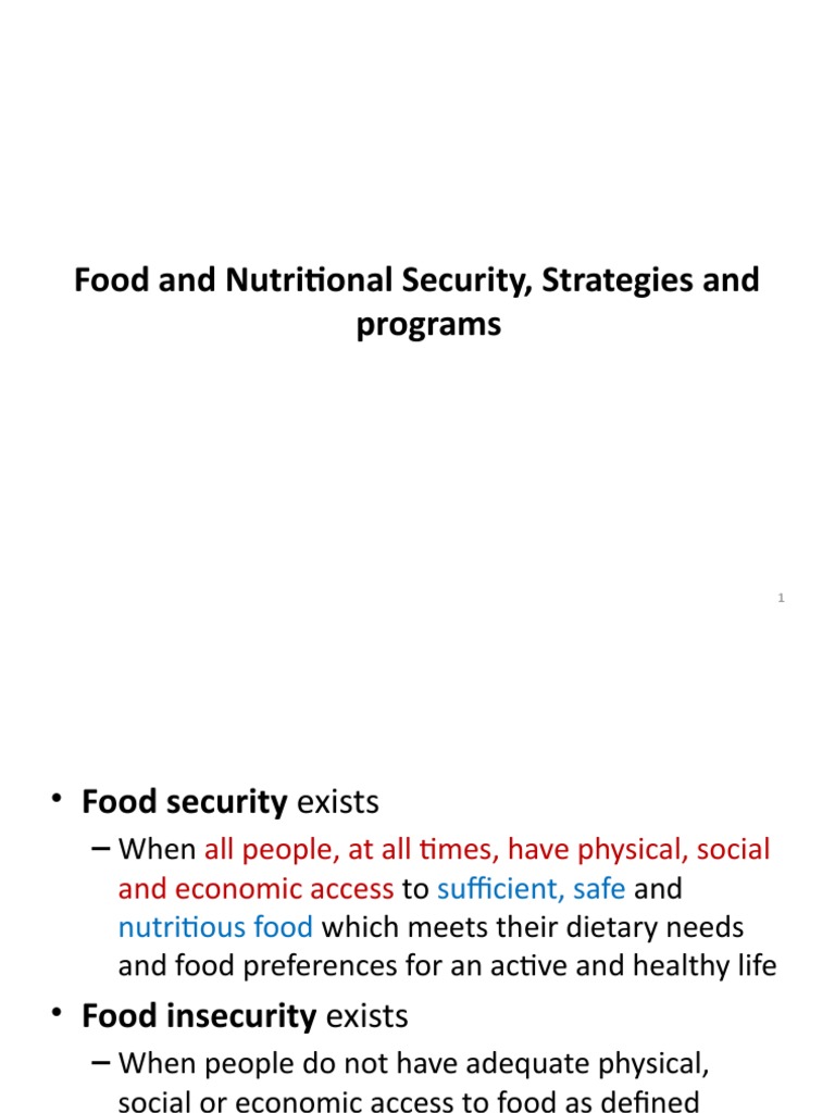 Chapter 7 Food and Nutrition Security | PDF | Malnutrition | Food Security