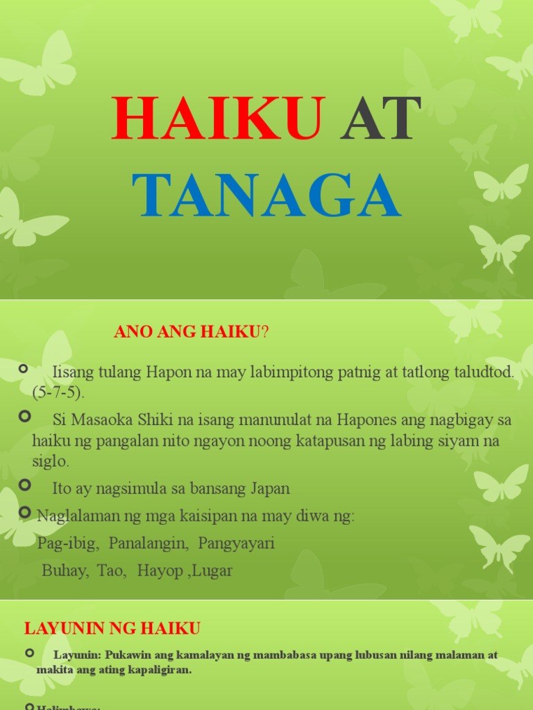 8 Haiku-At-Tanaga | PDF