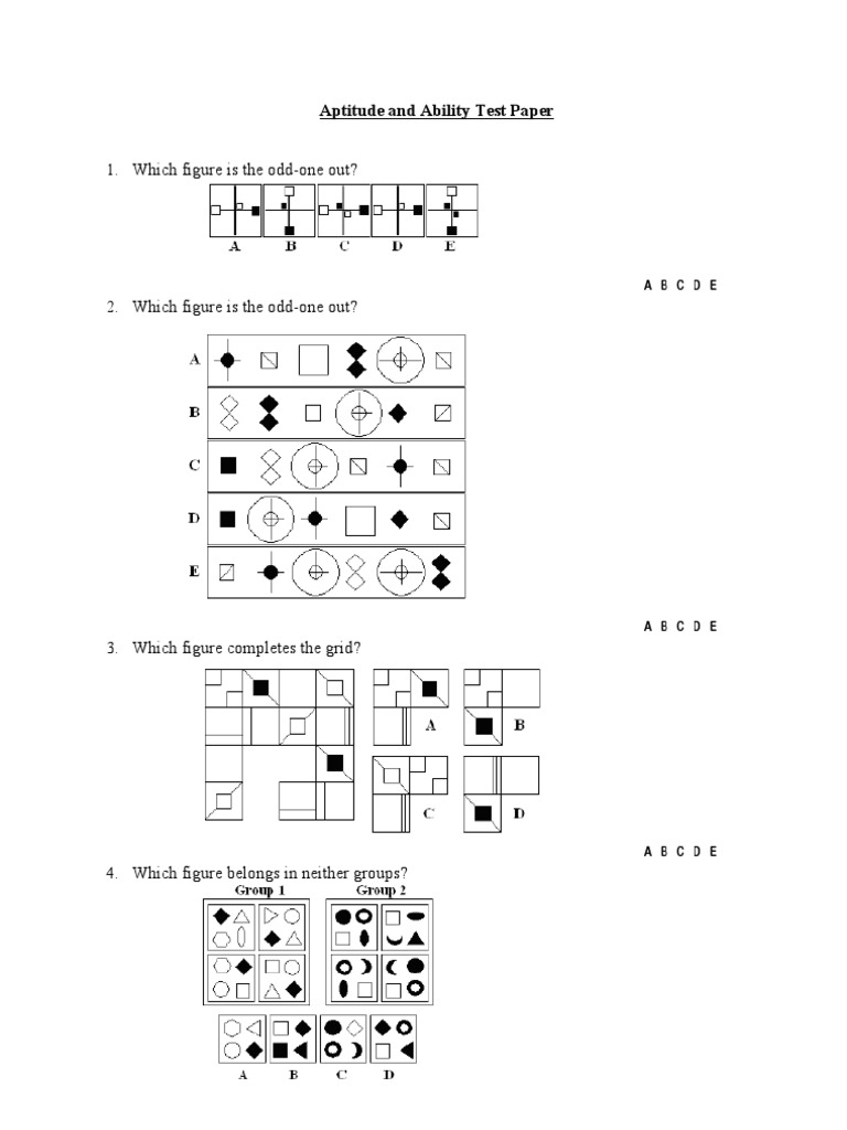 Aptitude and Ability Test | PDF