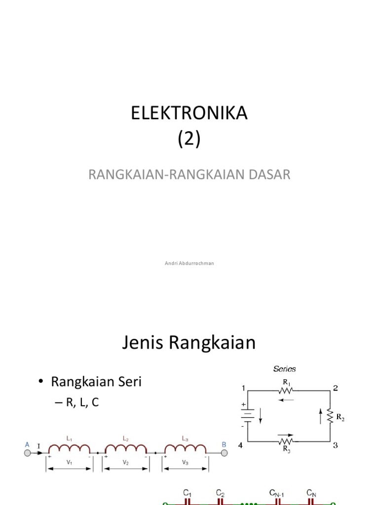 Rangkaian-Rangkaian Dasar Elektronika | PDF