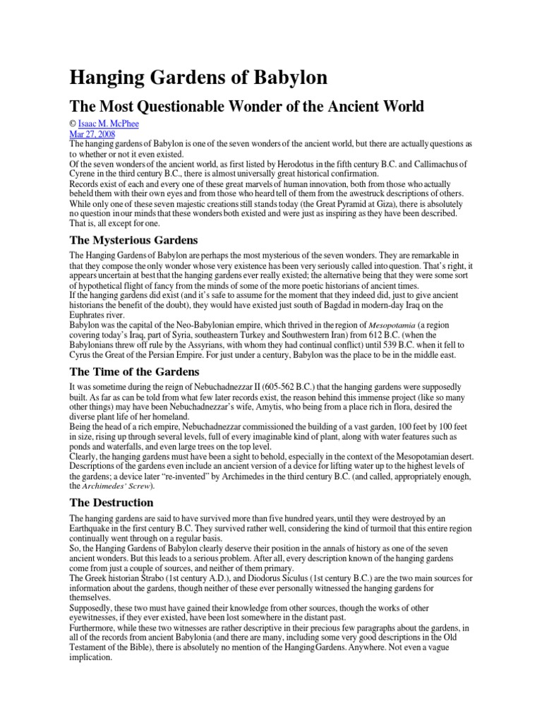 Babylon | PDF | Babylon | Nebuchadnezzar Ii