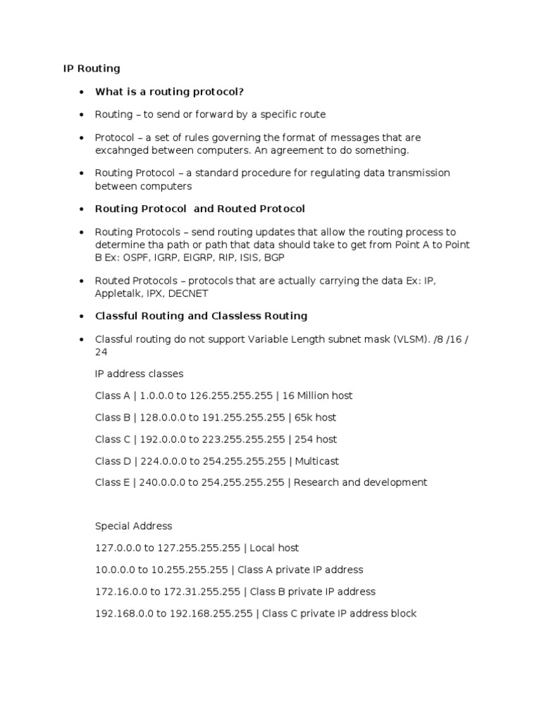 IP Routing | PDF | Ip Address | Routing
