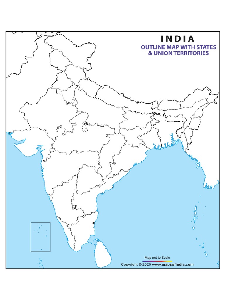 India Outline Map 1 | PDF
