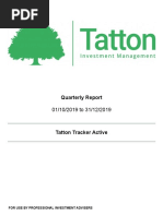 Tatton Tracker Active Portfolio Factsheet | PDF | Investing | Stocks
