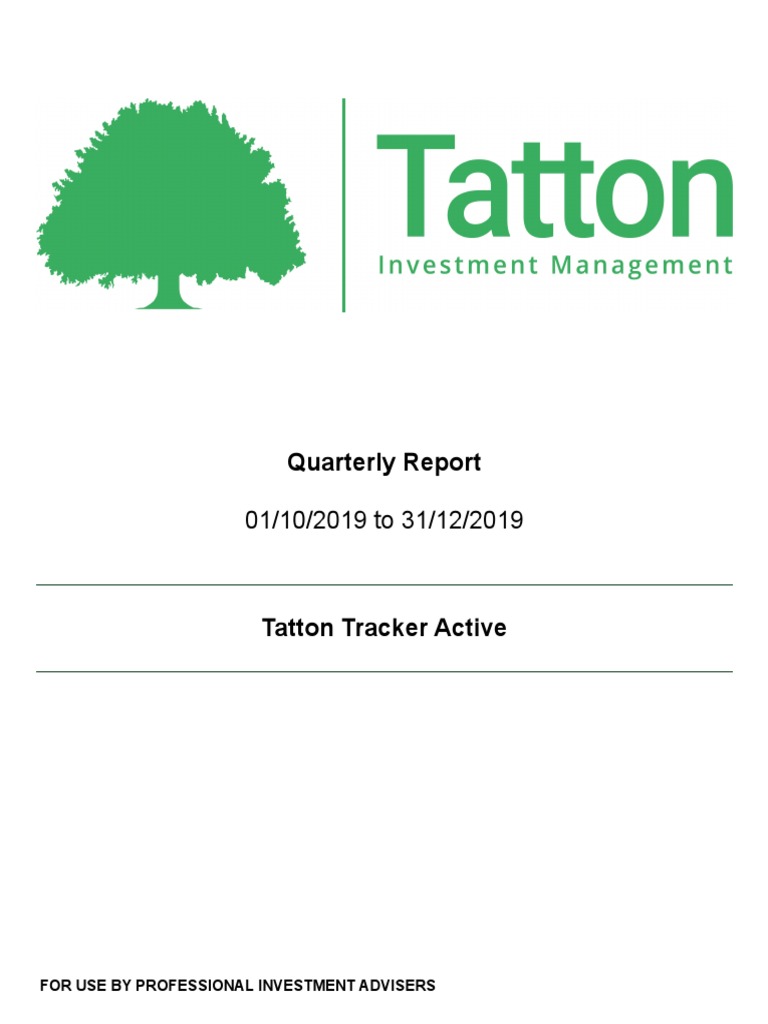 Tatton Tracker Active Q4 2019 Report | PDF | Stock Market Index | Asset ...