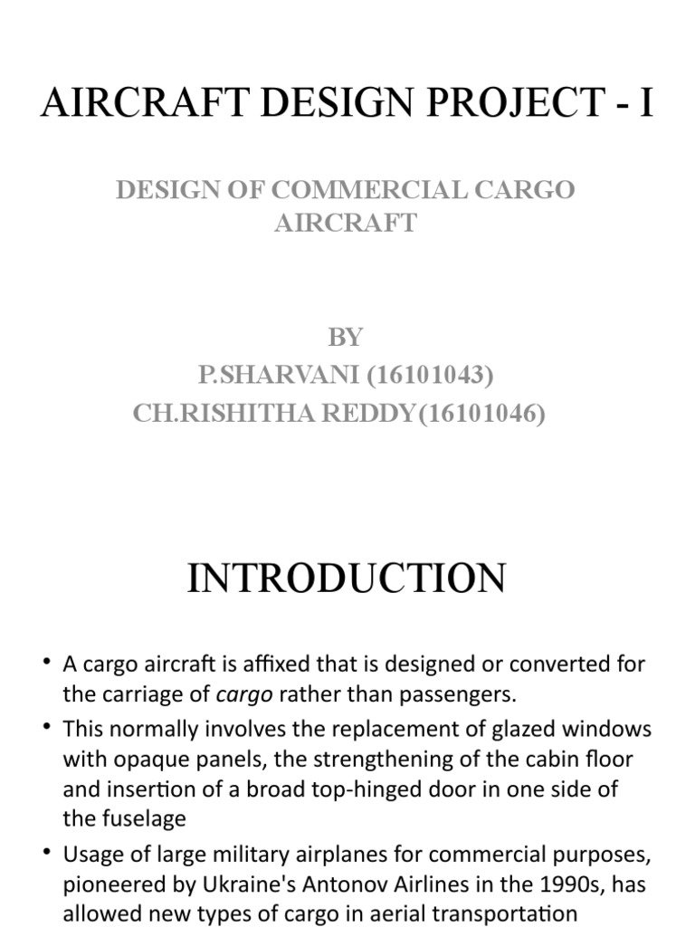 Commercial Cargo Aircraft Design Overview | PDF | Takeoff | Aircraft