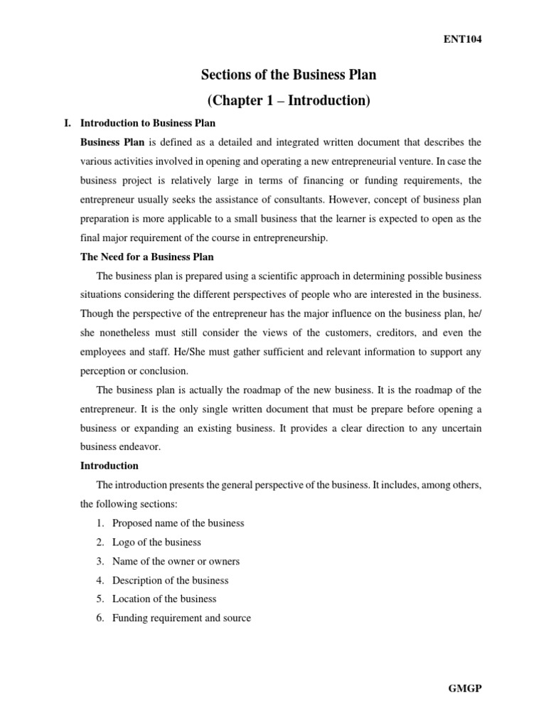Business Plan Introduction Overview | PDF | Brand | Business
