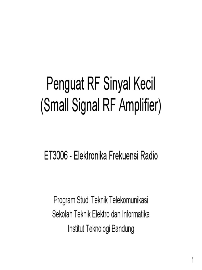 05 Penguat RF | PDF