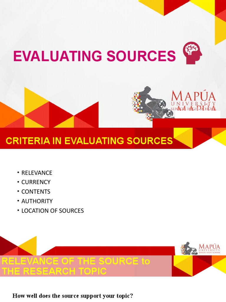 Evaluating Sources for Research | PDF | Electromagnetism | Abstract ...