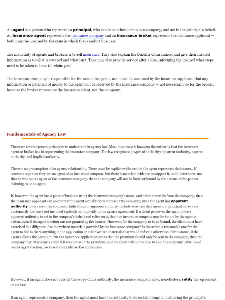 Principal Agent Relationship Pdf