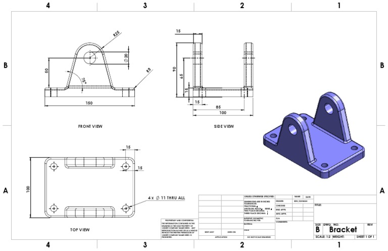 Bracket | PDF | Mechanical Engineering | Metrology
