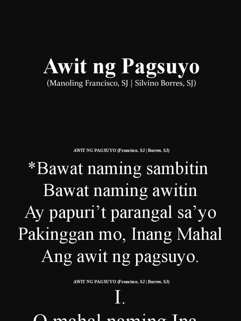 Awit NG Pagsuyo | PDF