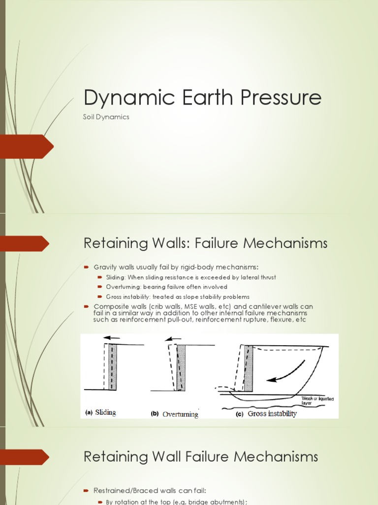 Dynamic Earth Pressure PDF | PDF | Nature | Mechanics