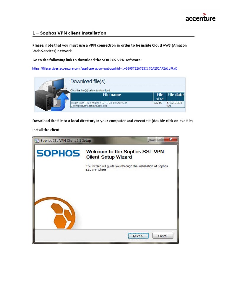 1 - Sophos VPN Client Installation | PDF