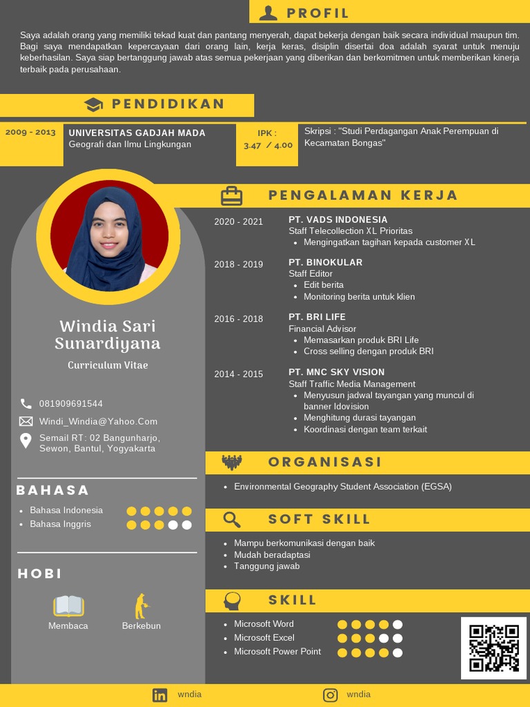 CV Windia Sari Sunardiyana | PDF