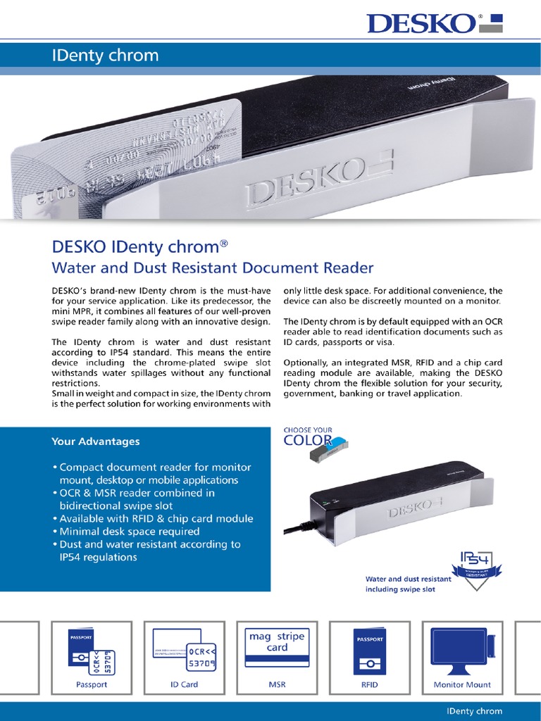 Brochure DESKO IDenty Chrom | PDF