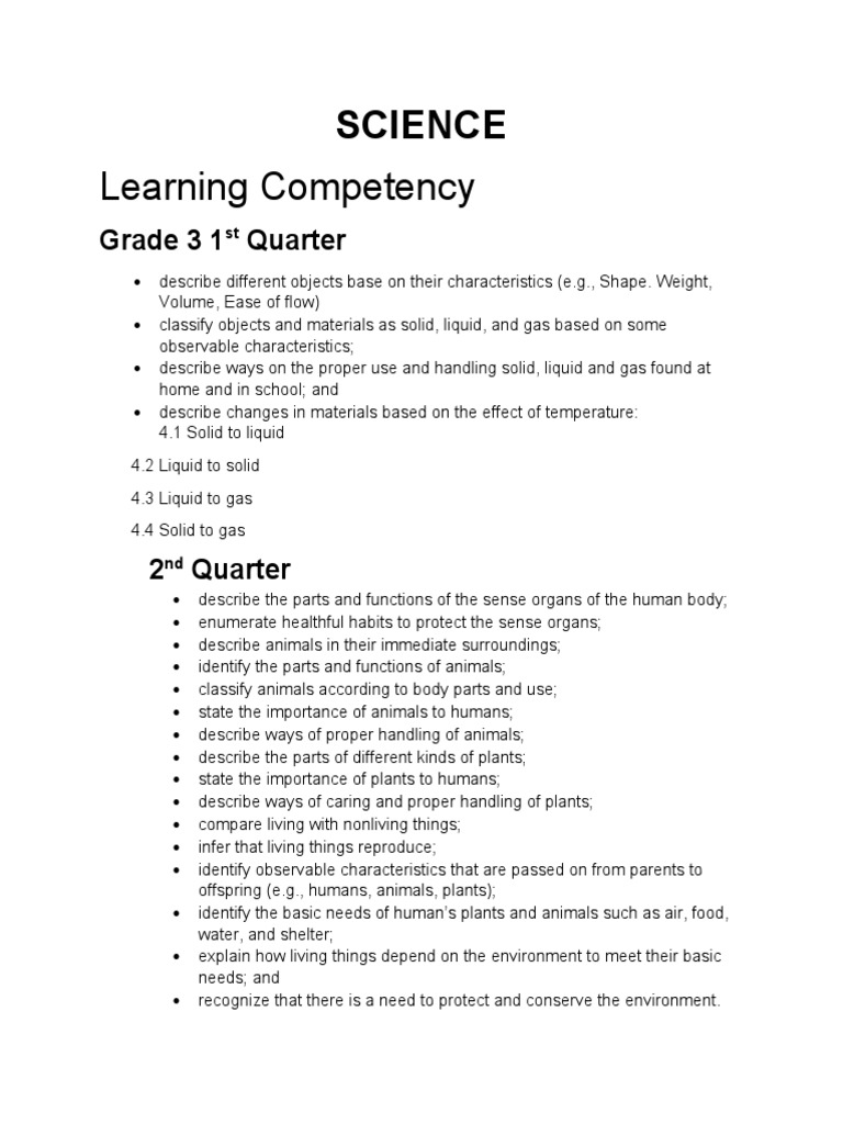 Learning Competency Group 3 | PDF | Gases | Liquids