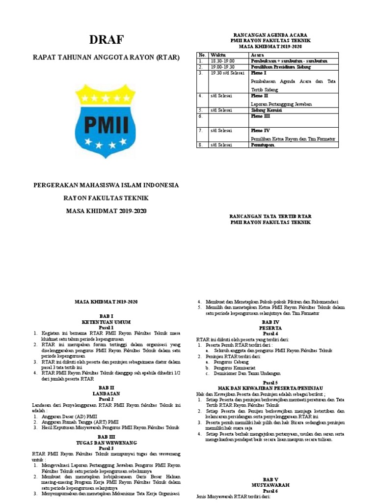 Draf Sidang Rtar-I | PDF
