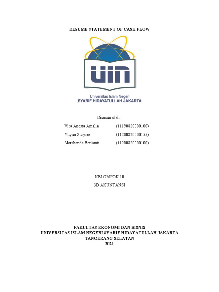 Resume Statement of Cash Flows | PDF