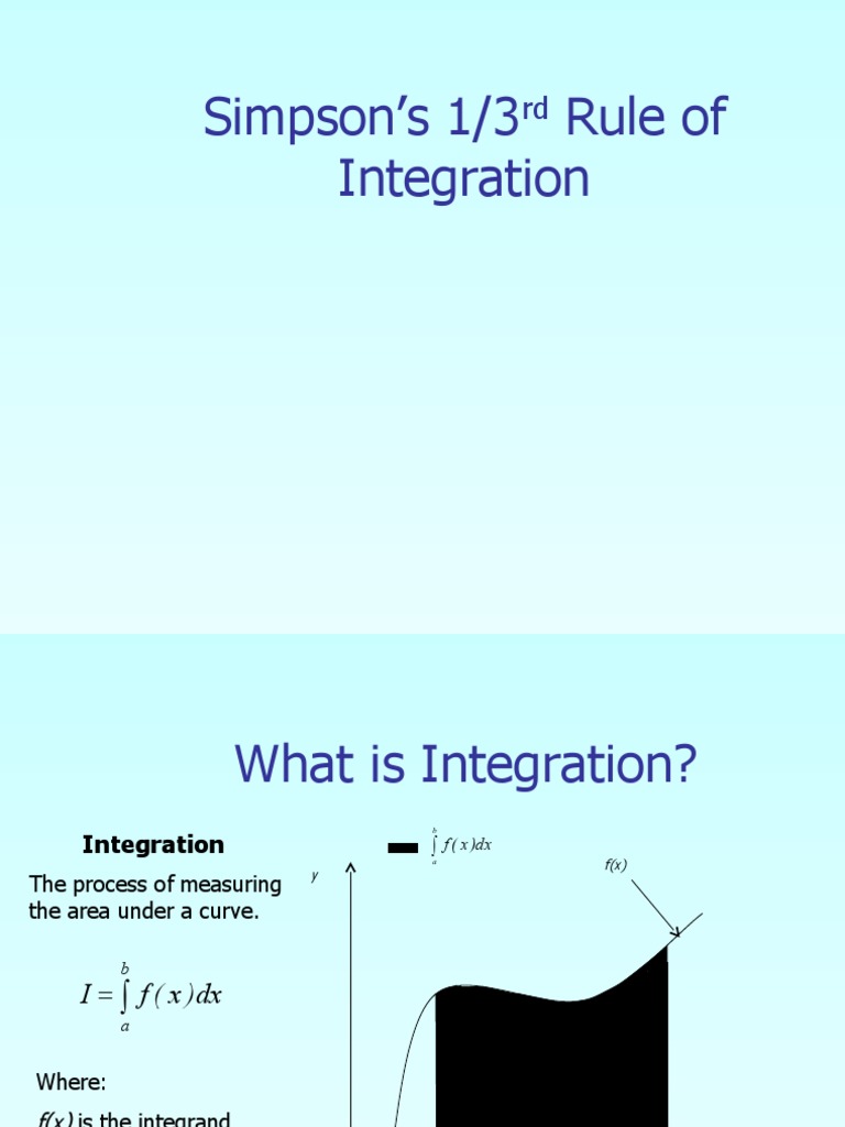 Simpson's 1/3rd Rule Explained | PDF | Integral | Applied Mathematics