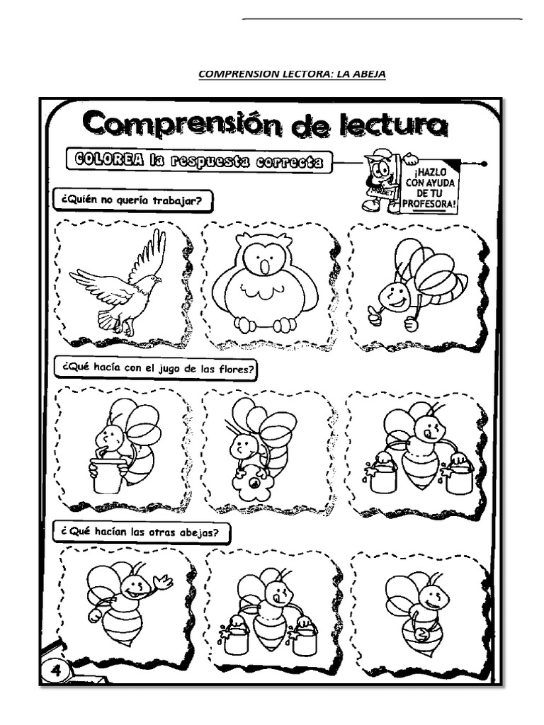 Comprensión Lectora: La Abeja | PDF
