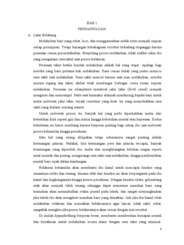 Hypnobirthing untuk Calon Ibu | PDF