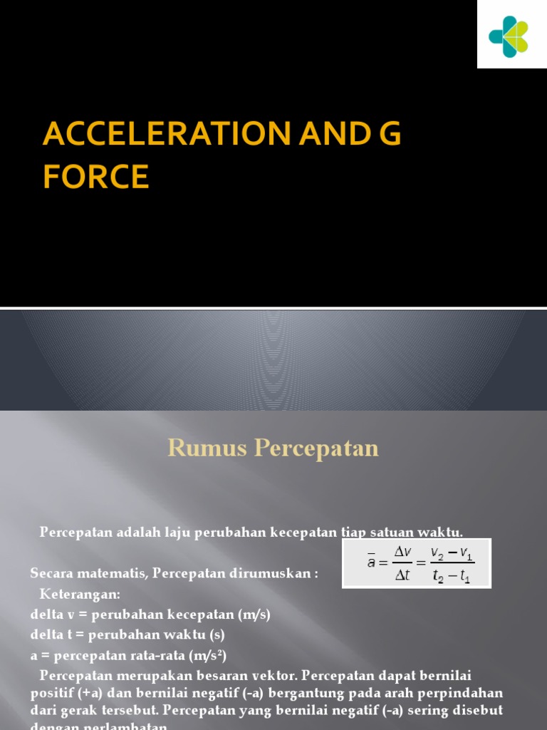 Acceleration and G Force | PDF