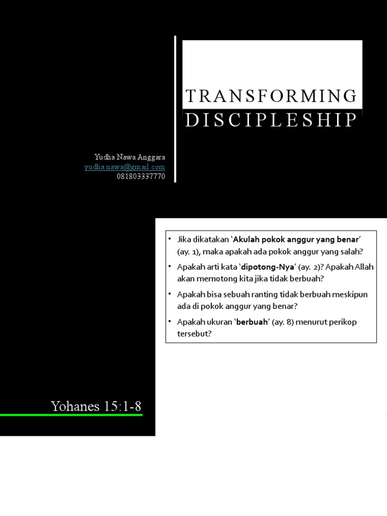 Transforming Discipleship | PDF