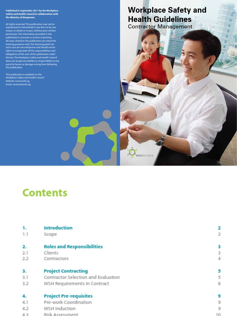 Workplace Safety and Health Guidelines: Contractor Management | PDF ...