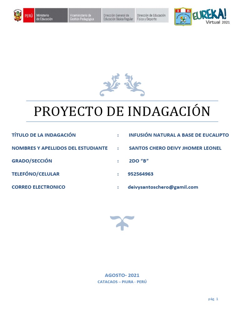 Proyecto de Indagación. Deyvi | PDF | Resfriado comun | Medicina CLINICA