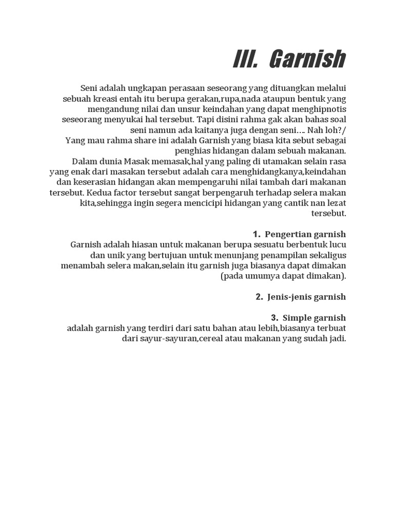 Garnish | PDF