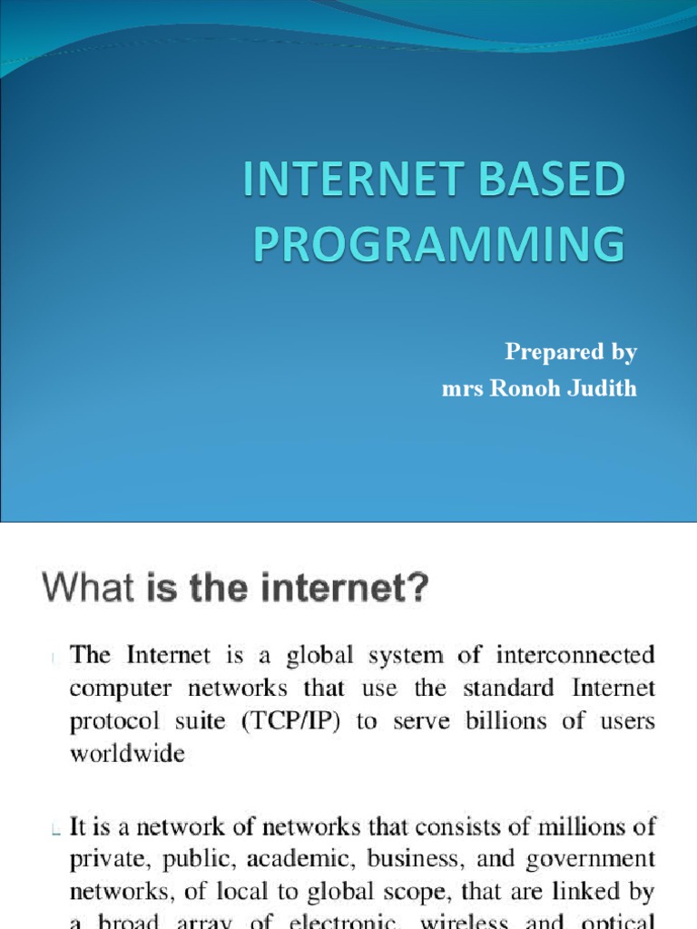 Internet Based Programming | PDF