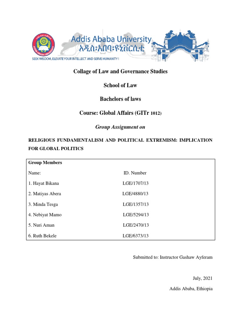 Religious Fundamentalism and Political Extremism Implication For | PDF ...