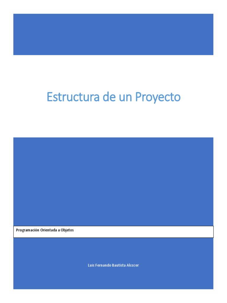 Estructura de Un Proyecto | PDF | Java (lenguaje de programación) | Objeto (informática)