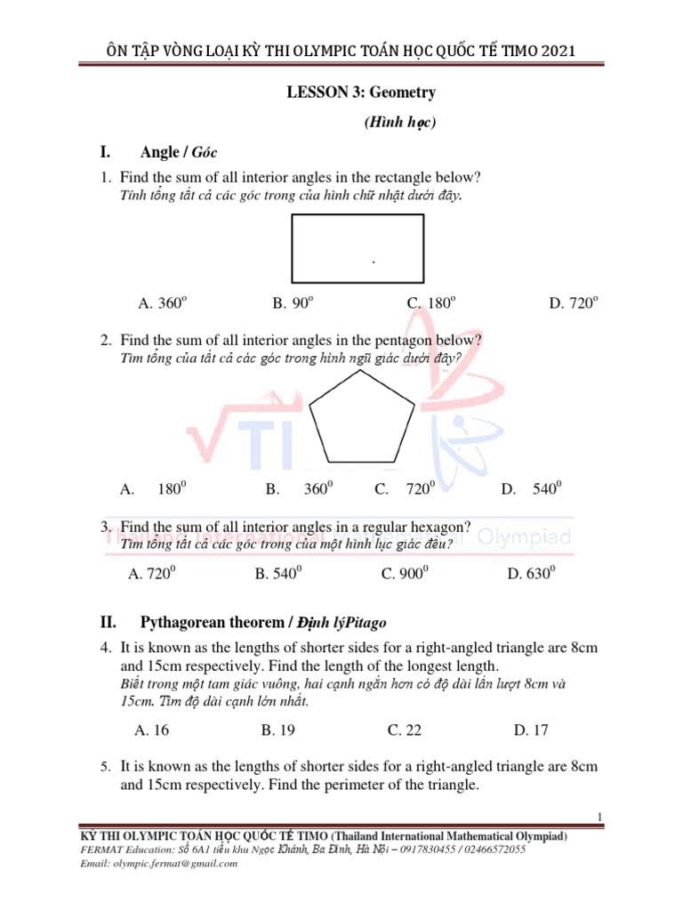 Lesson 3 - Geometry | PDF