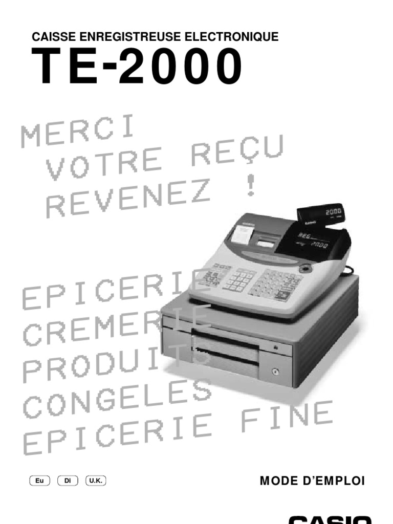 CASIO TE-2000 Manual FR | PDF | Imprimante (Informatique) | Papier