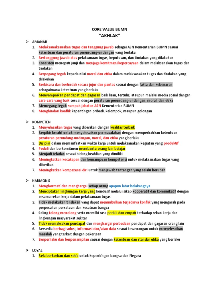 Core Value Bumn | PDF