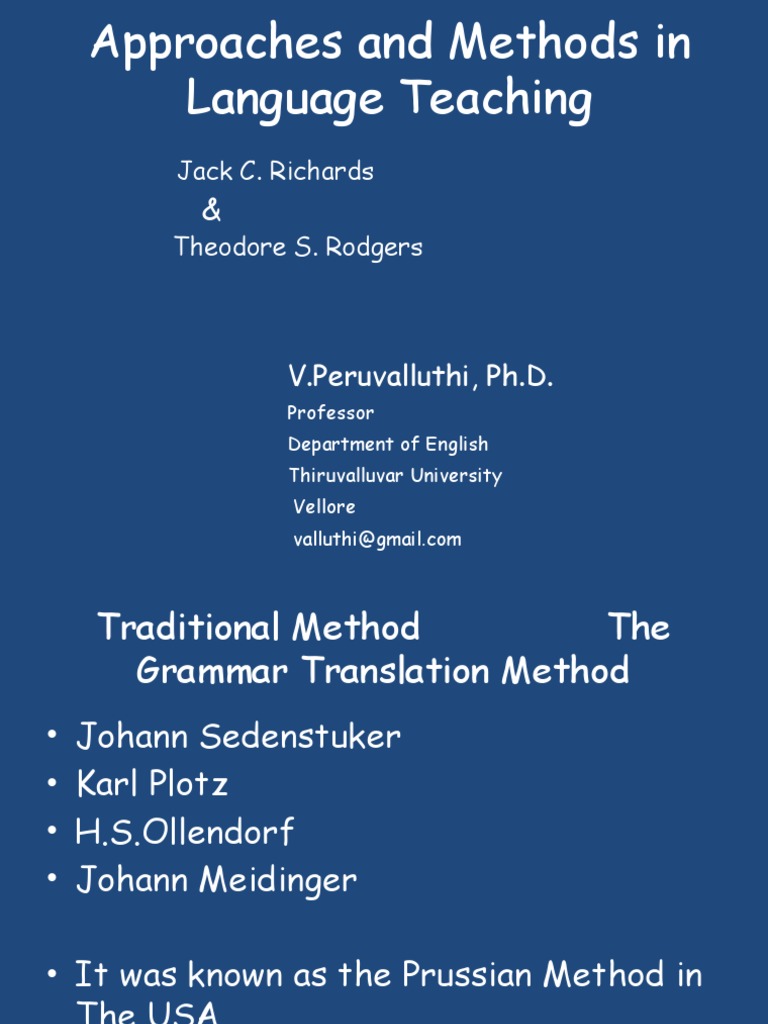 Jack C. Richards Theodore S. Rodgers: Professor Department of English ...