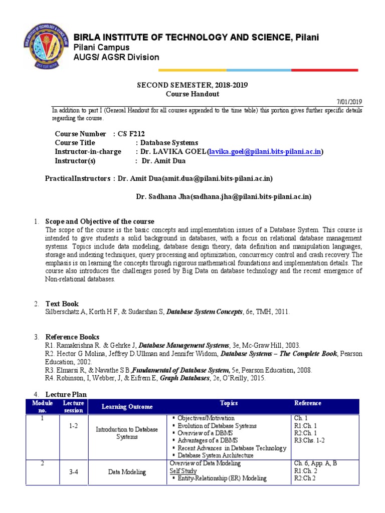 Handout DBMS | PDF | Databases | Relational Model Handout DBMS | PDF | Databases | Relational Model