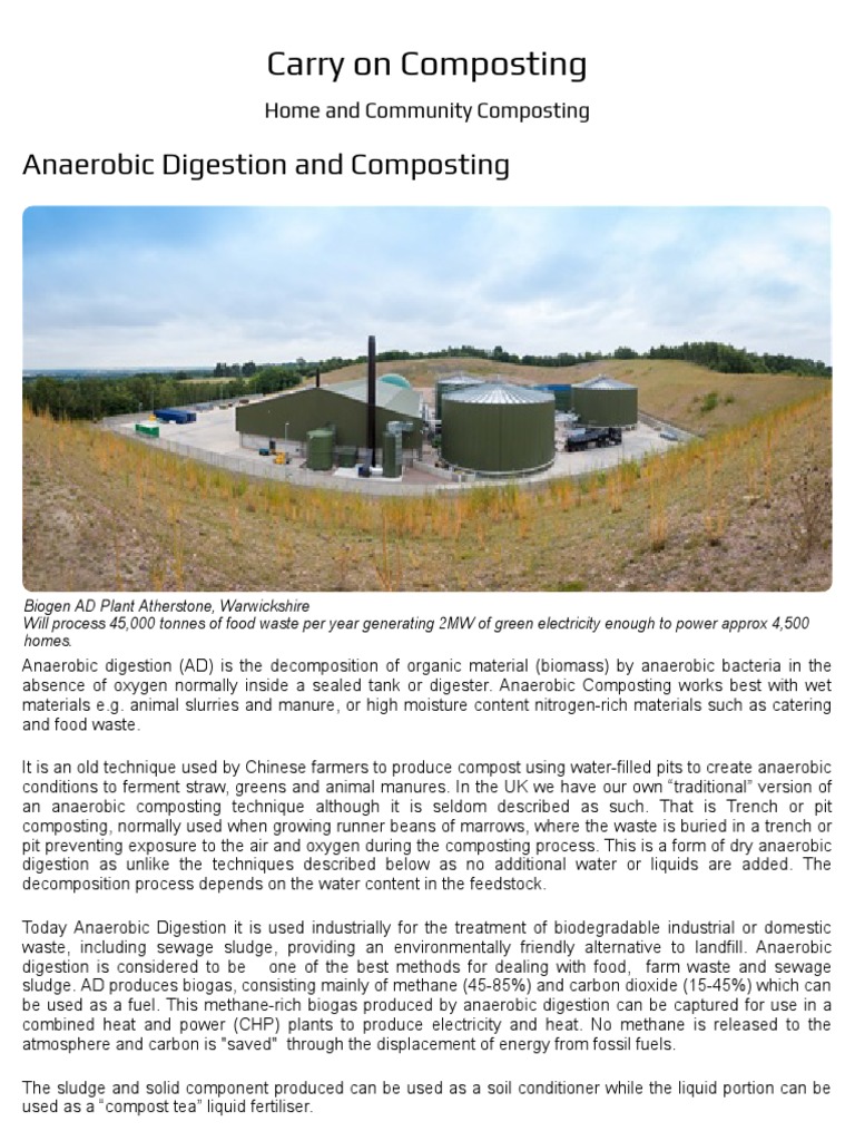 Anaerobic Composting | PDF | Anaerobic Digestion | Compost
