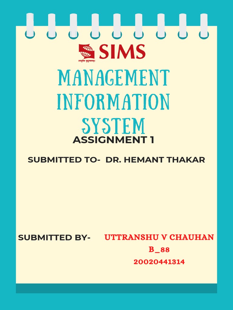 Management Information System: Assignment 1 | PDF | Enterprise Resource Planning | Analytics