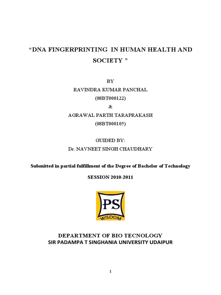 DNA Fingerprinting: Impact on Society | PDF | Gel Electrophoresis ...