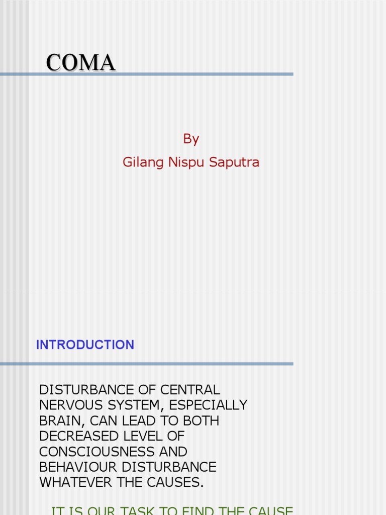 By Gilang Nispu Saputra | PDF | Brainstem | Coma