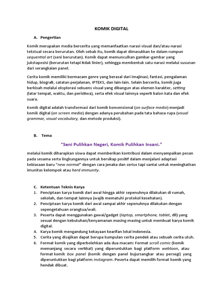 Pedoman Komik Digital | PDF | Komputer