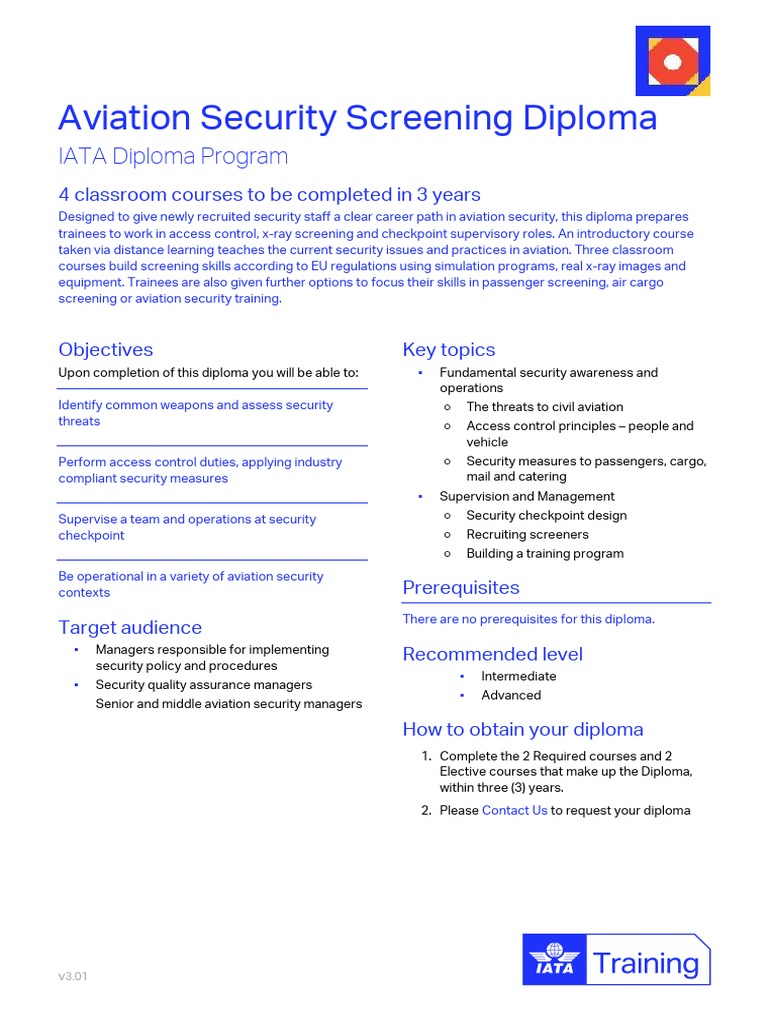 Training Dipl64 Aviation Security Screening | PDF | Airport Security ...