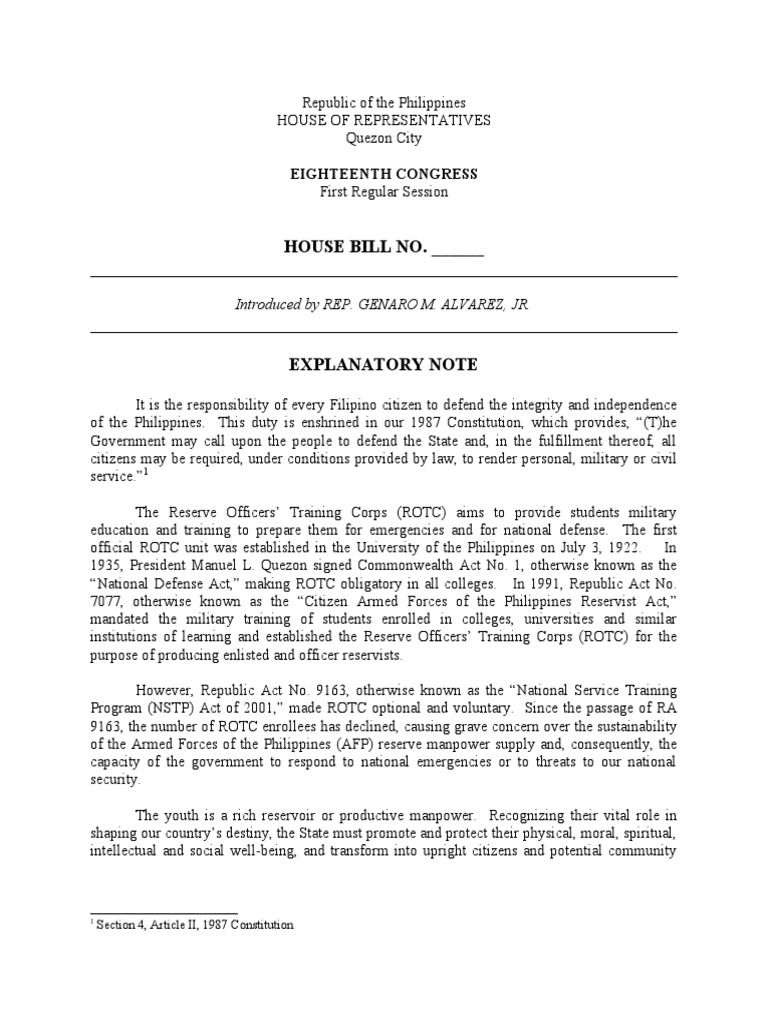 HOUSE BILL NO. - : Eighteenth Congress | PDF | Policy | Government