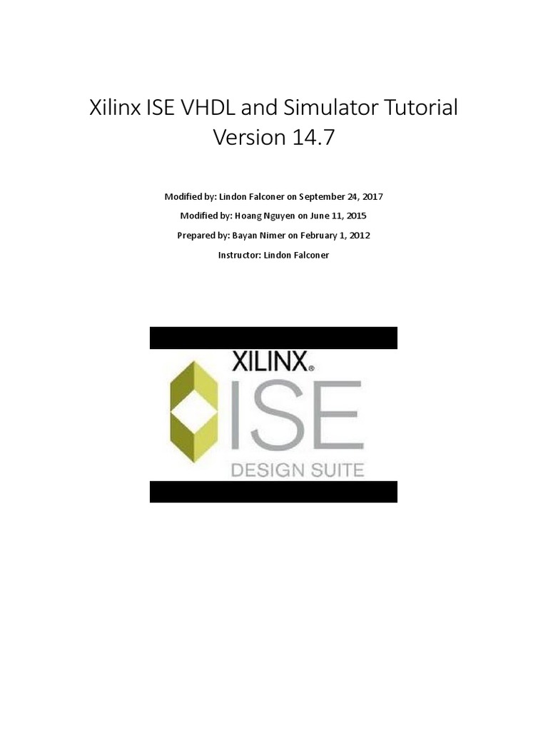 Xilinx ISE VHDL and Simulator Tutorial V 14.7 | PDF | Vhdl | Hardware ...