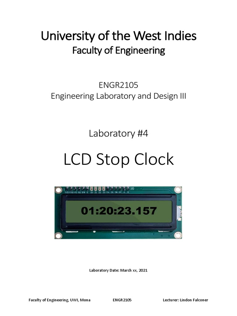 Laboratory 4 - LCD Stop Clock | PDF | Microcontroller | Information Age
